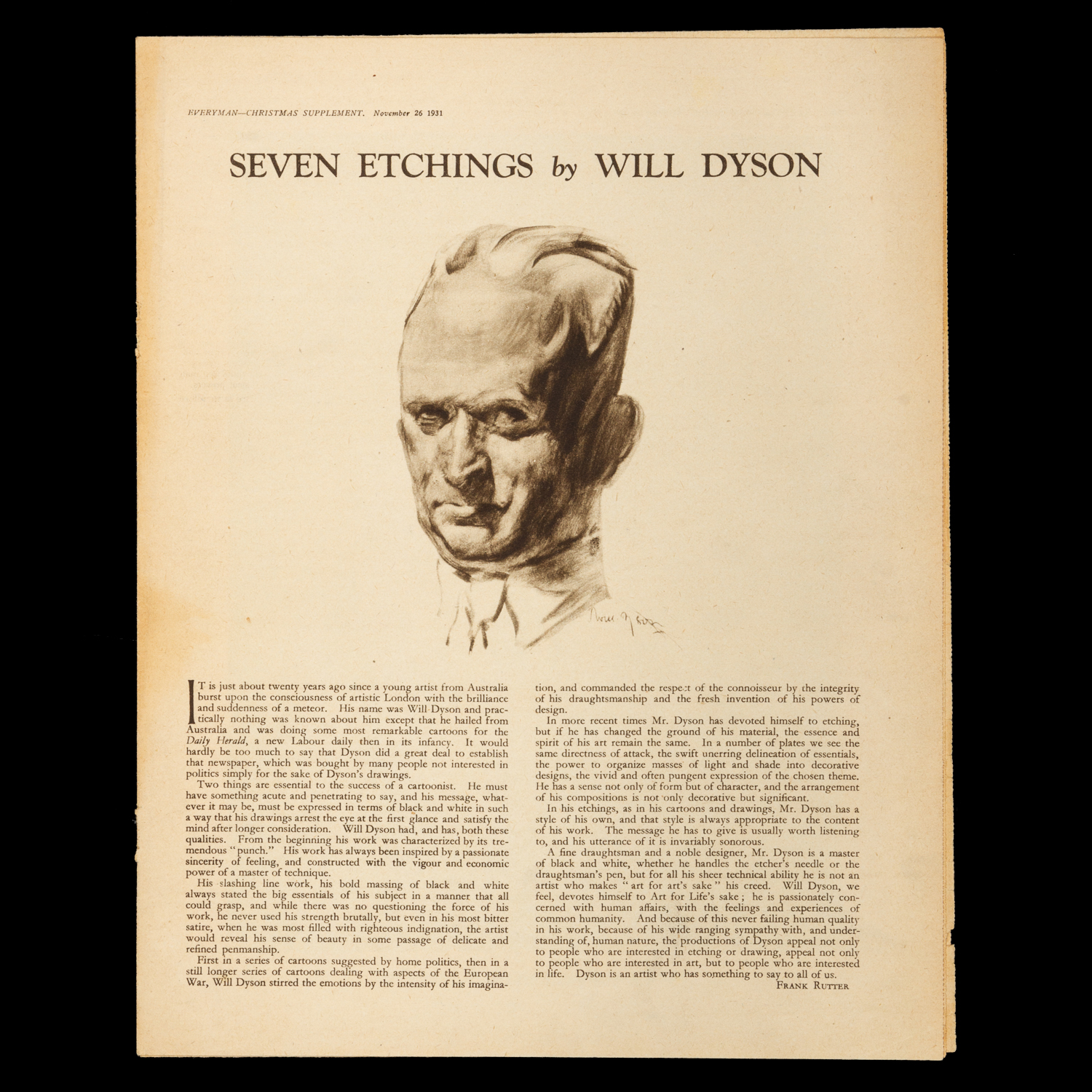 Seven etchings by Will Dyson - Douglas Stewart Fine Books