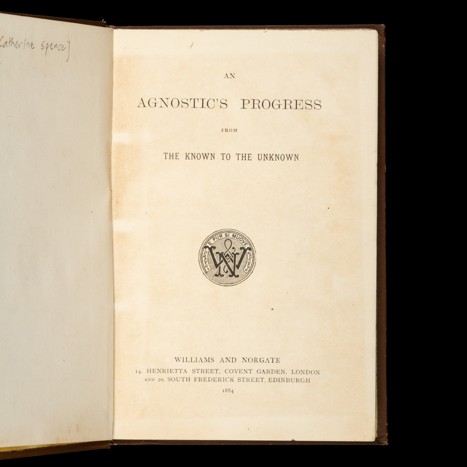 An agnostic's progress from the known to the unknown - Douglas Stewart ...