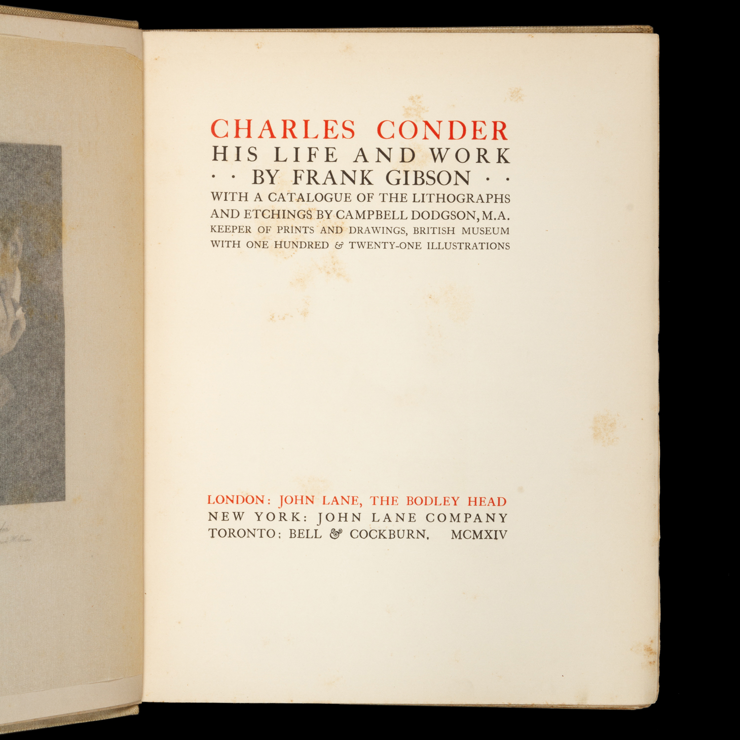 Charles Conder: His life and his work. - Douglas Stewart Fine Books