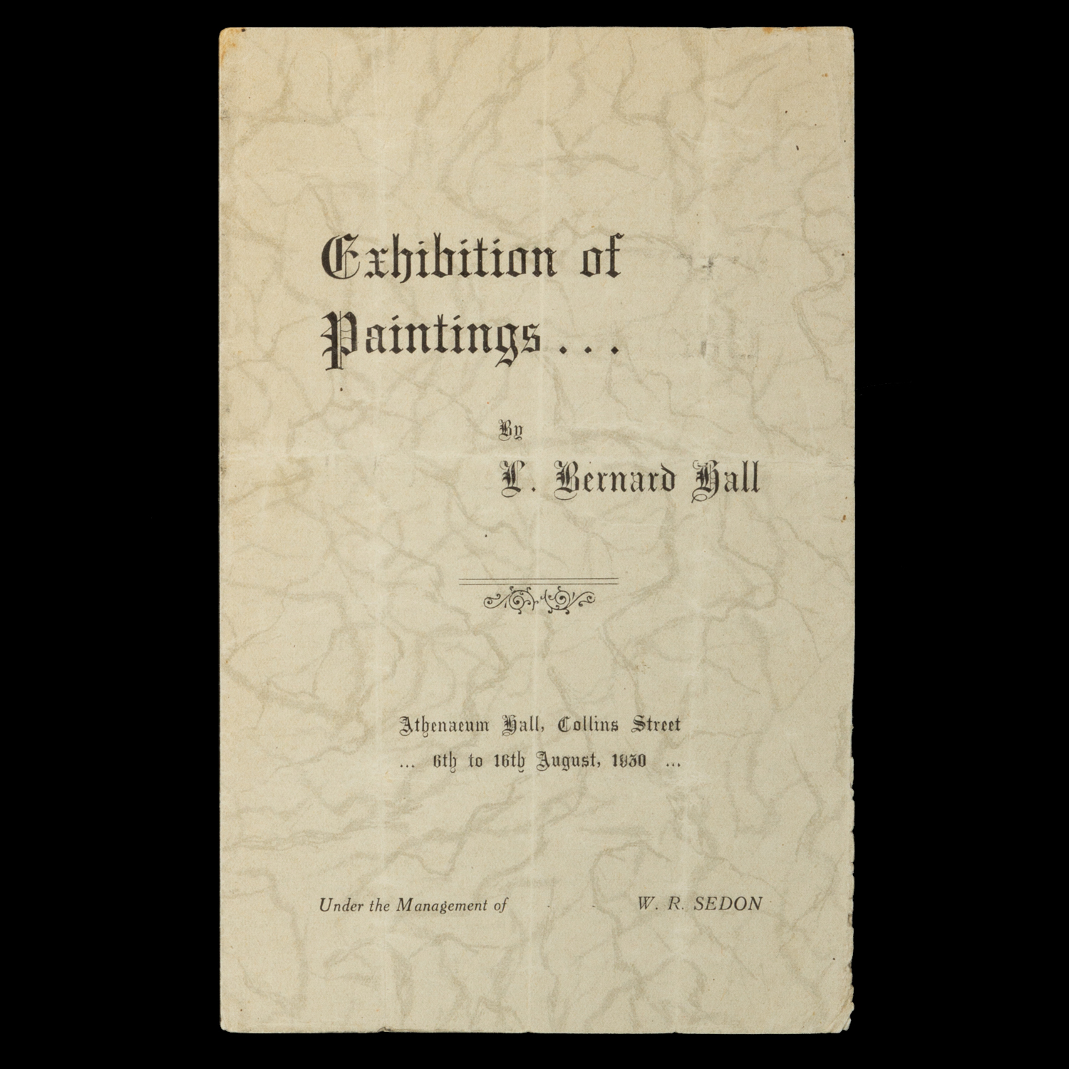 Exhibition of paintings ... by Bernard Hall - Douglas Stewart Fine Books