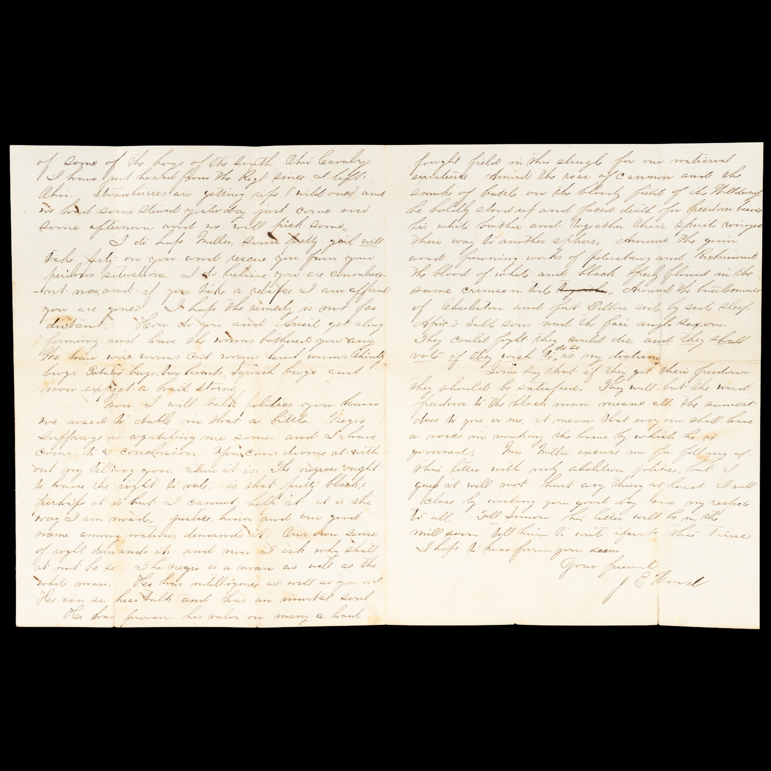 [AFRICAN-AMERICANA] Letter by a 6th Ohio Cavalry veteran advocating ...