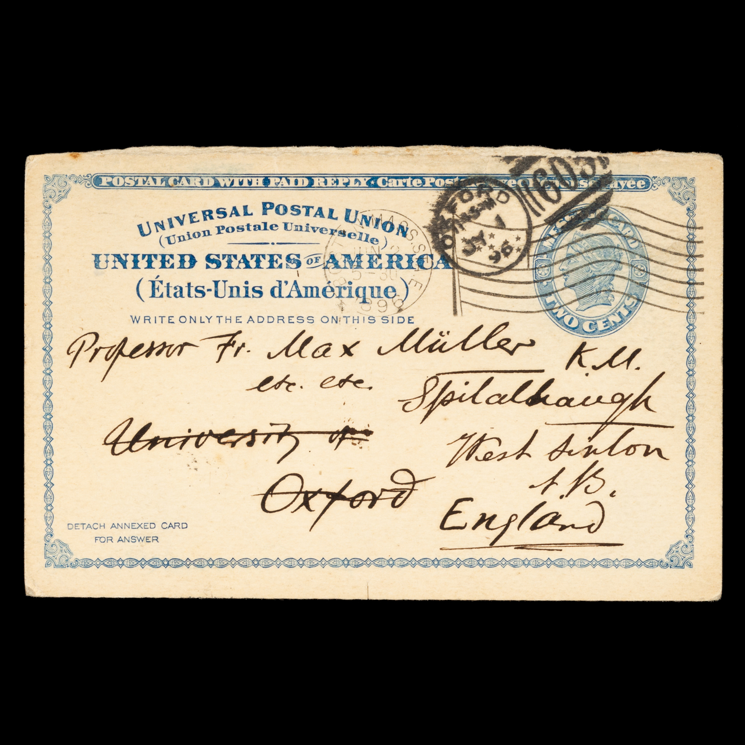 Charles Rockwell Lanman, American Sanskritist, to Professor Max Müller ...