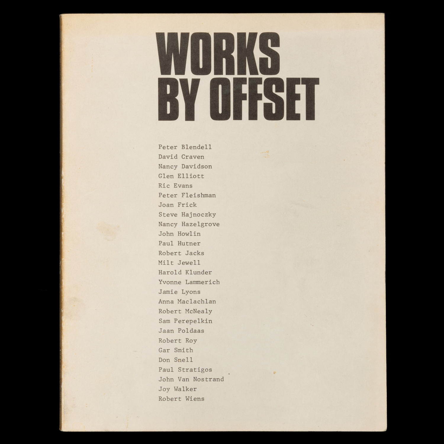 [ROBERT JACKS]. Works by offset - Douglas Stewart Fine Books