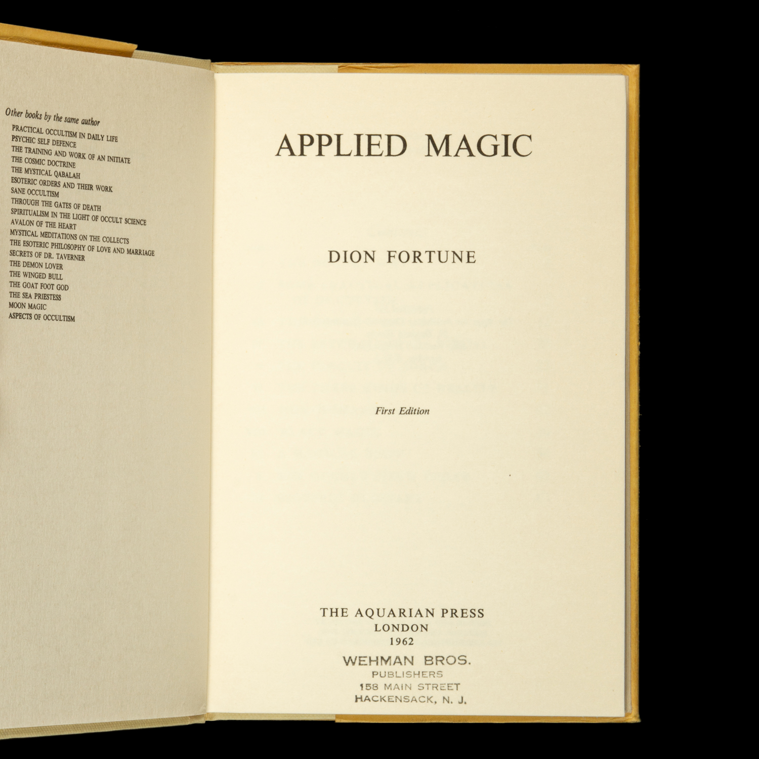 [OCCULT] Applied magic - Douglas Stewart Fine Books