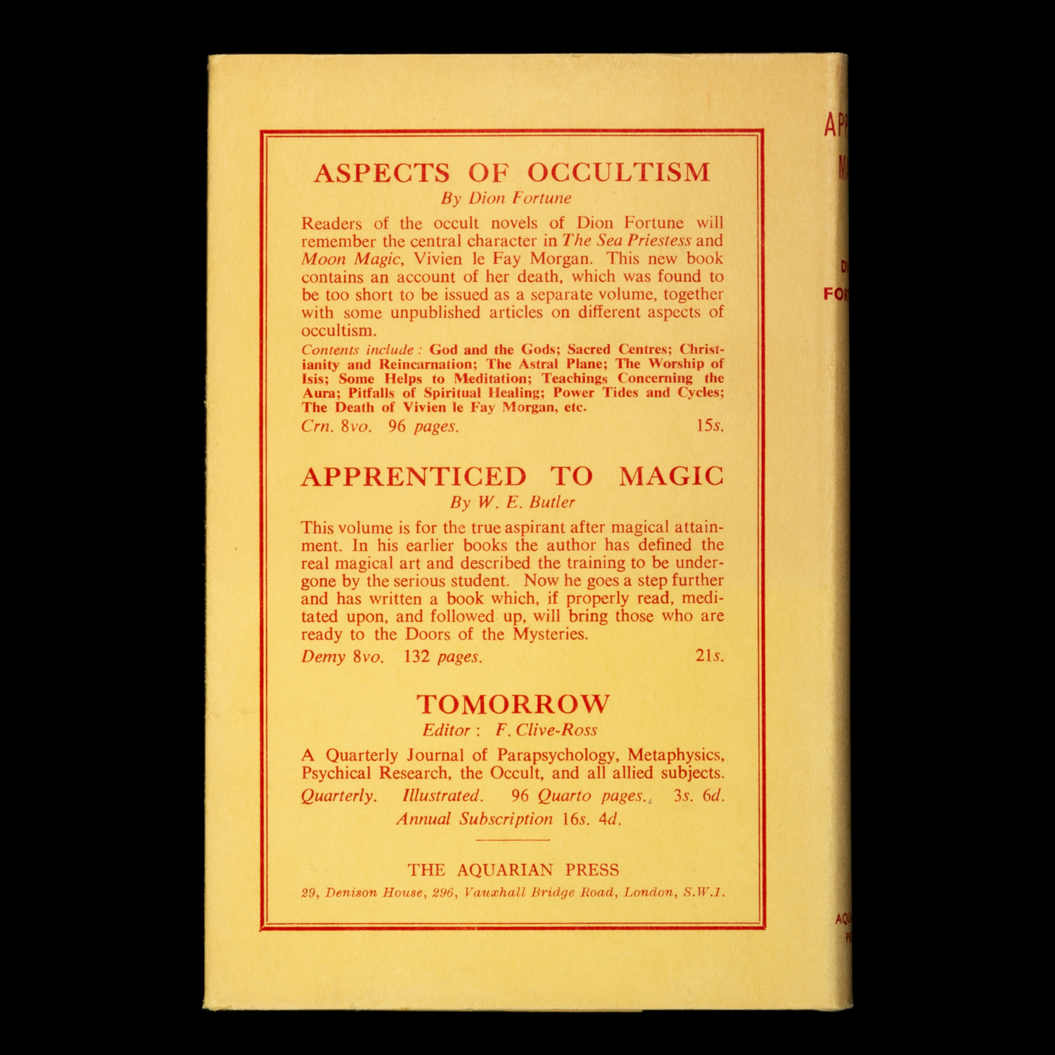 [OCCULT] Applied magic - Douglas Stewart Fine Books