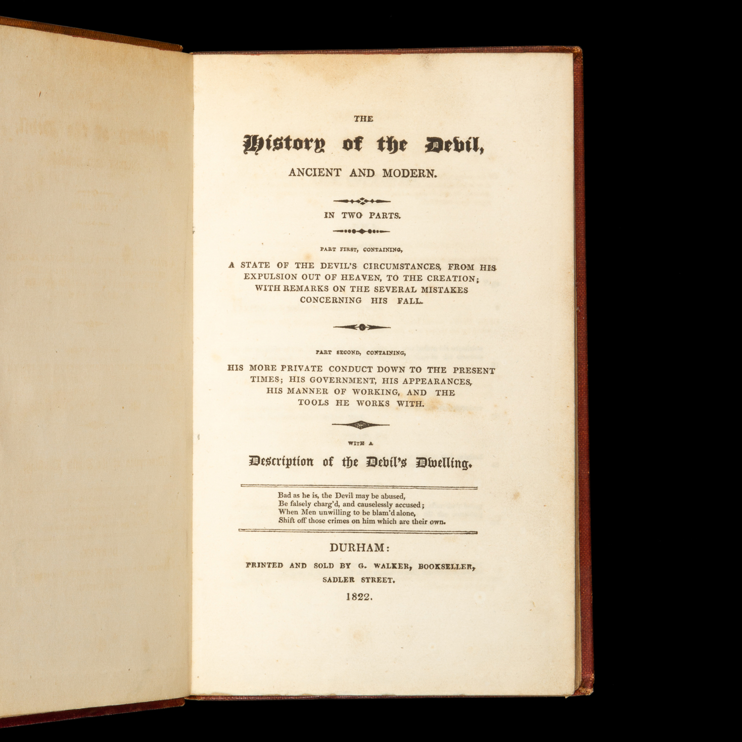 The History of the Devil, Ancient and Modern. - Douglas Stewart Fine Books