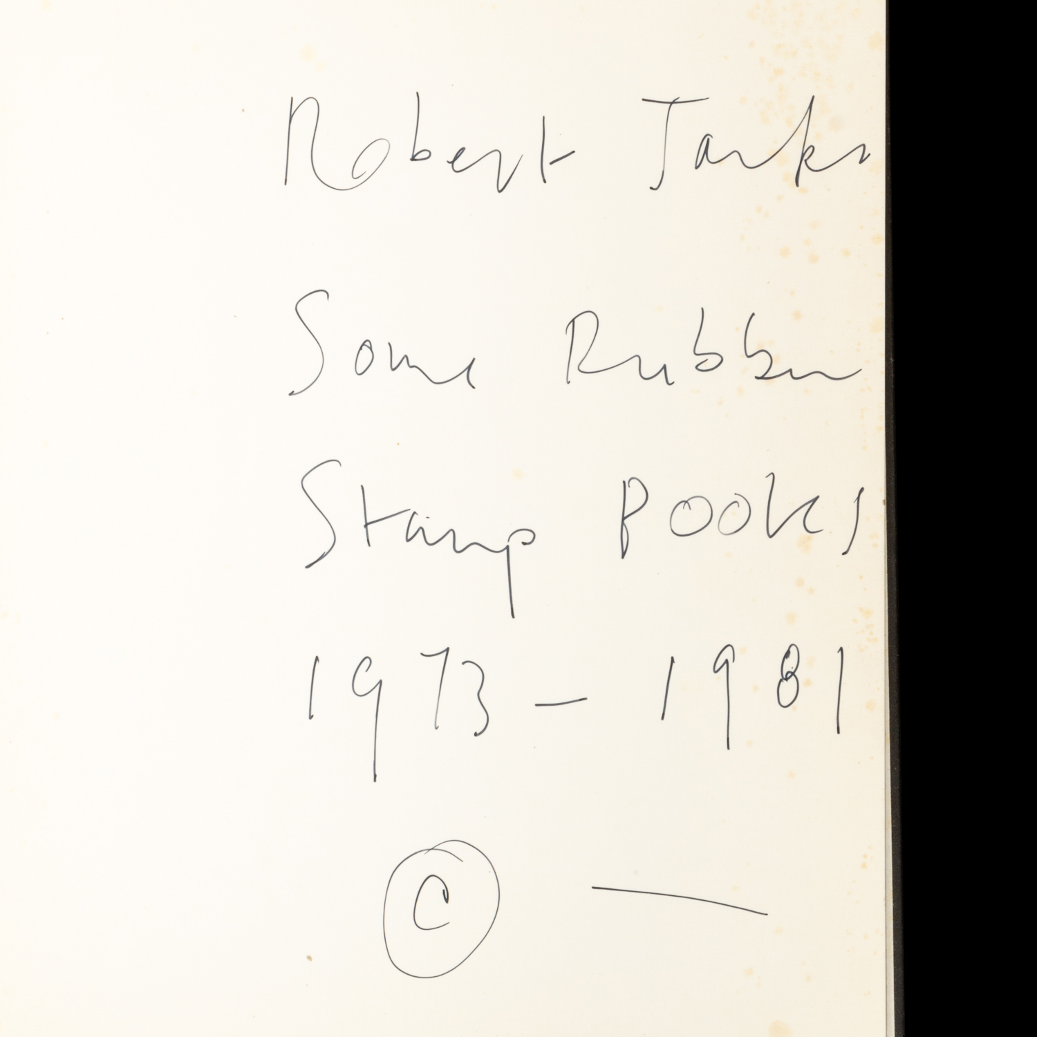 Robert Jacks / Some Rubber Stamp Books / 1973 - 1981 - Douglas Stewart ...