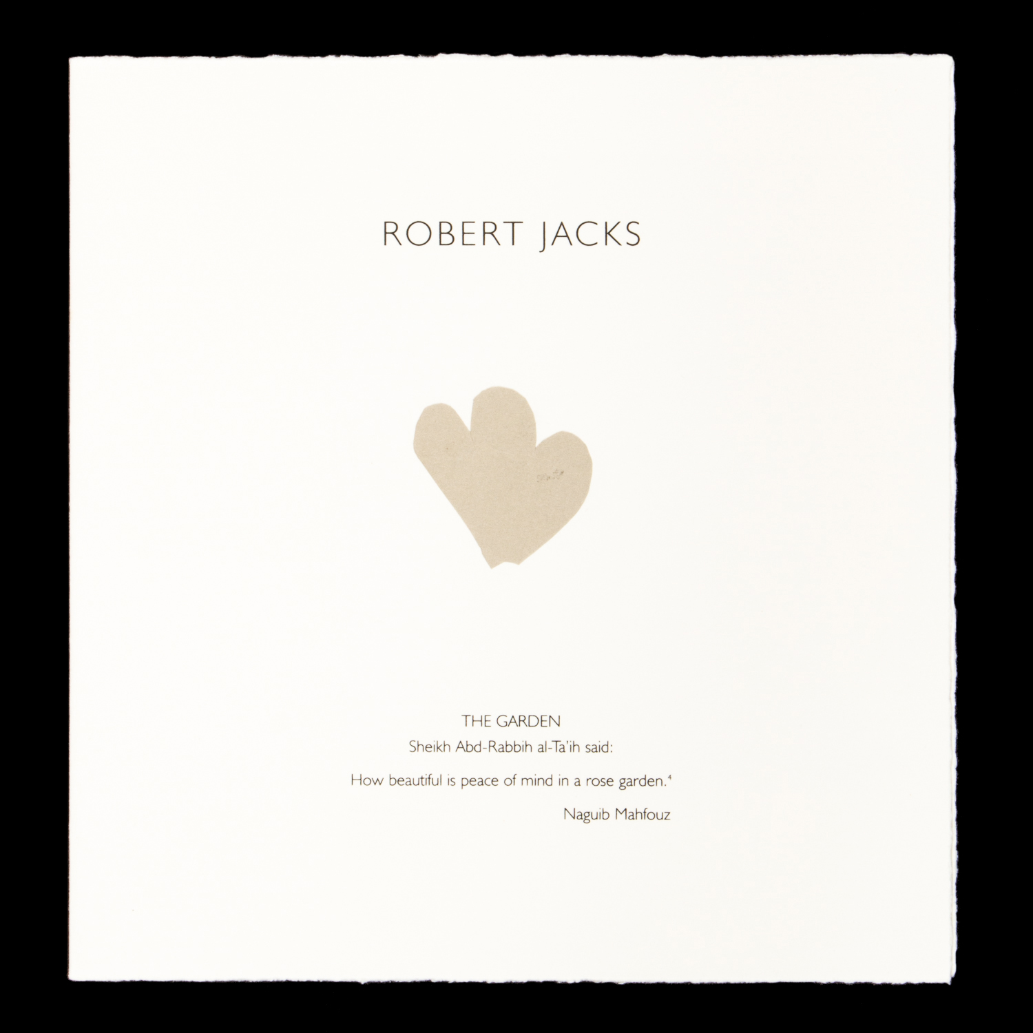 An original signed collage by Robert Jacks - Douglas Stewart Fine Books