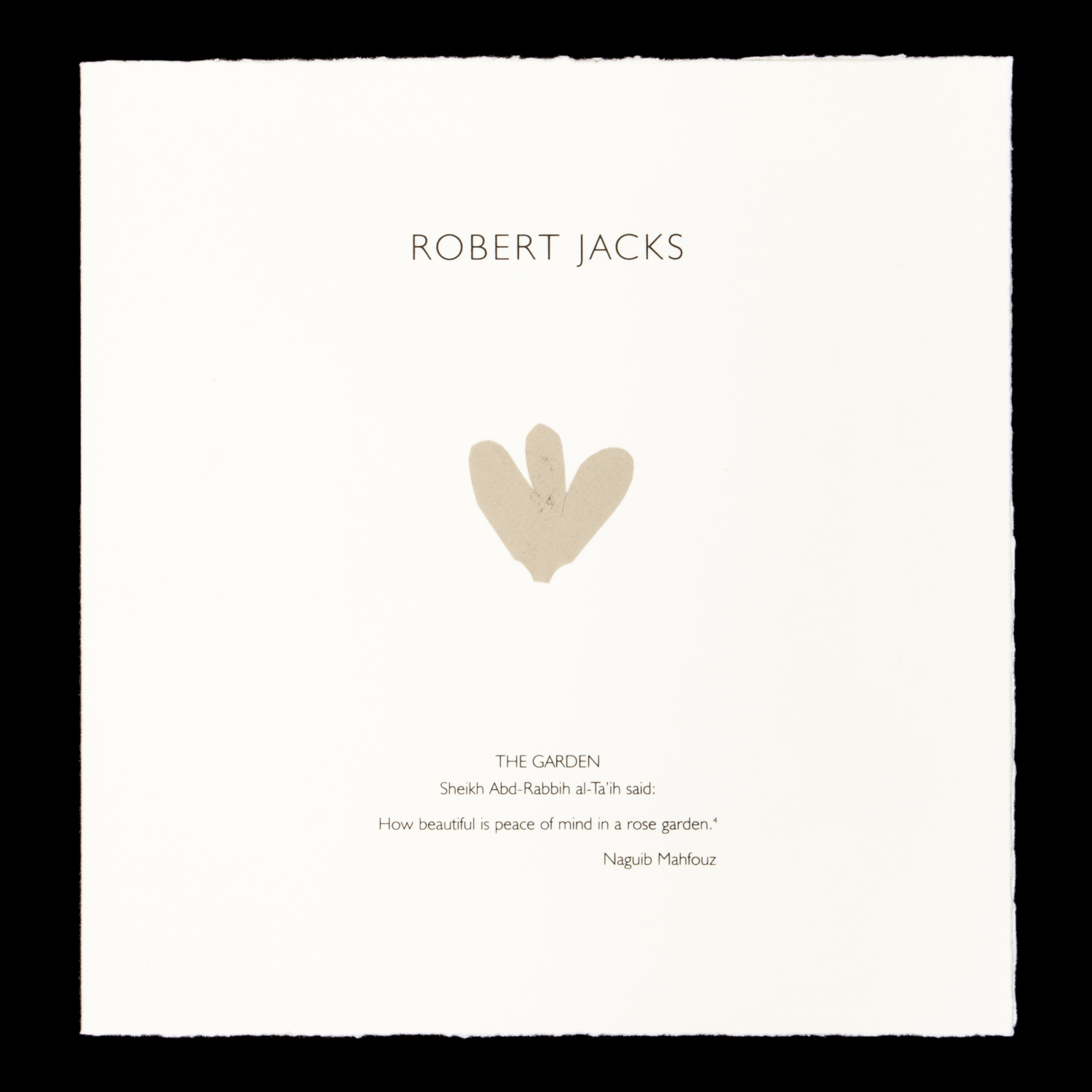 An original signed collage by Robert Jacks - Douglas Stewart Fine Books