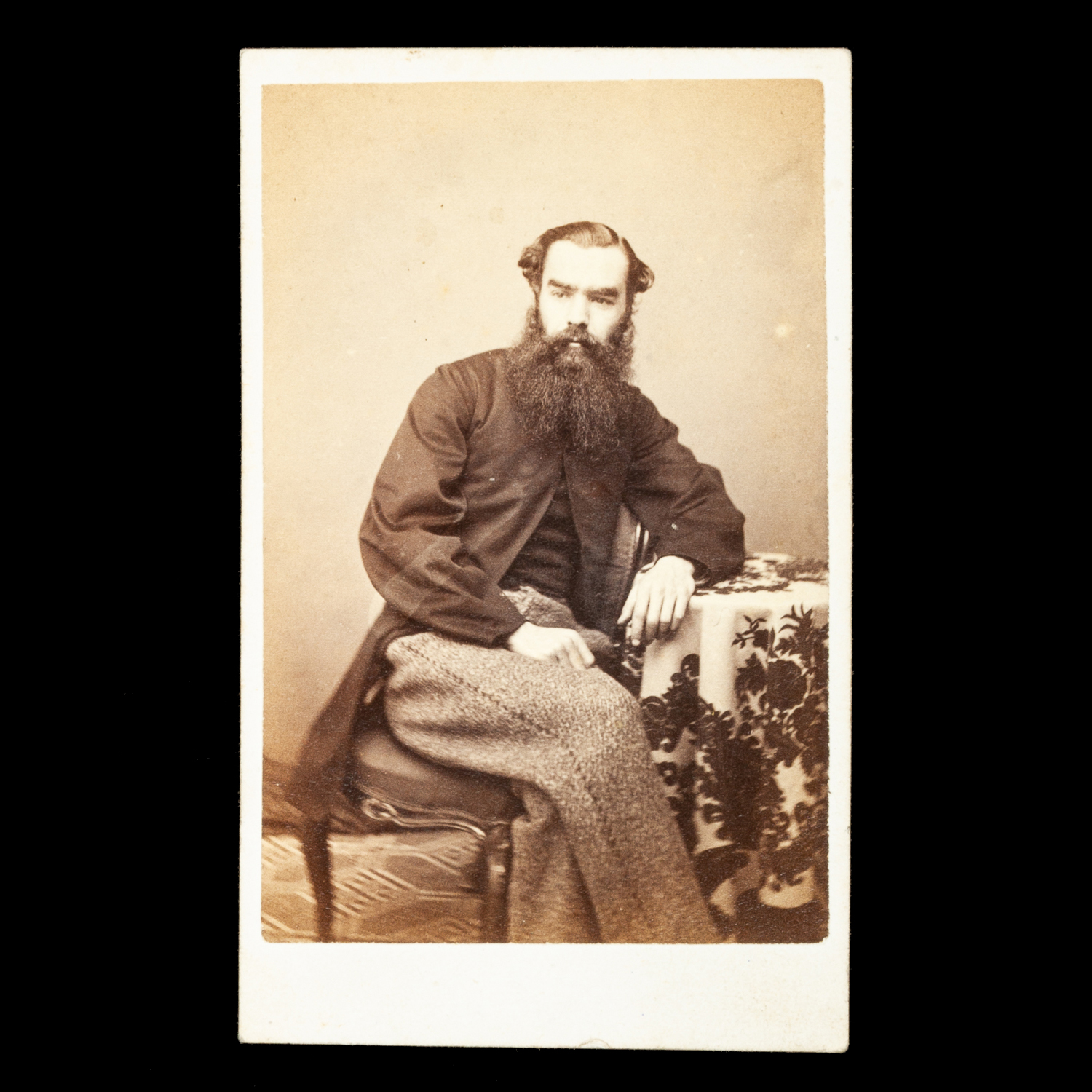 Portrait of a bearded gentleman seated at a table. Melbourne, mid 1860s ...